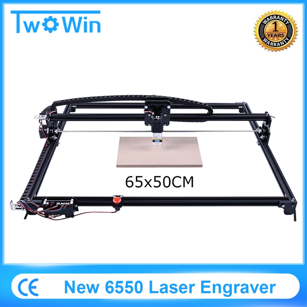 NEW 6550 20w Laser Engraving Machine 12V 5A CNC 2 Axis Laser Engraver ...