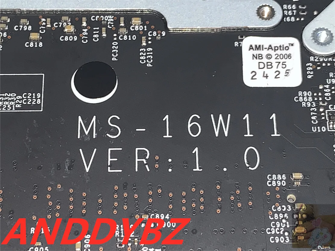 Used MS-16W11 VER 1,0 FOR MSI MS-16W1 GF65 LAPTOP, 53% OFF