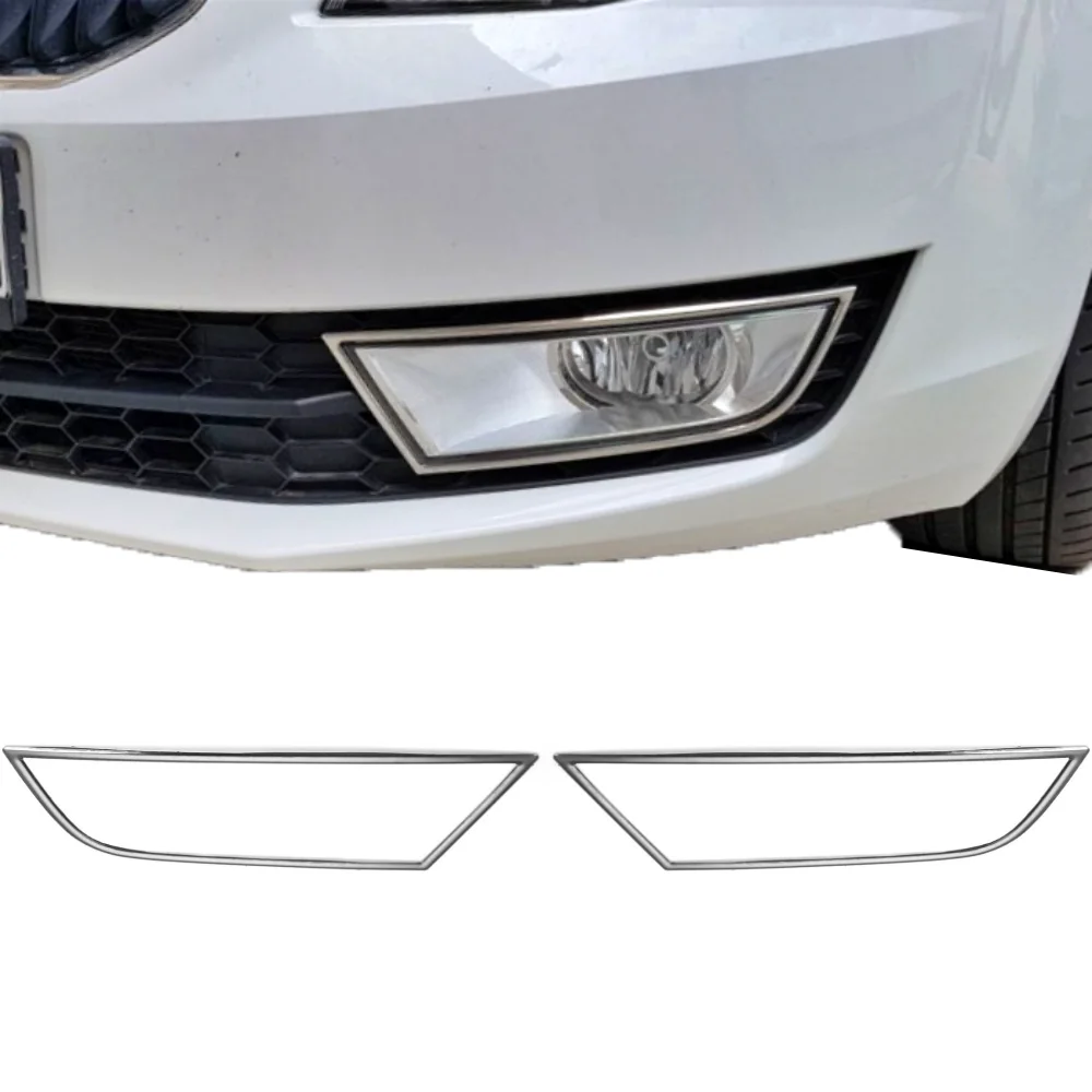 Fog Light Frame for Octavia 3 Stainless Steel Car Styling 2 Pieces ...