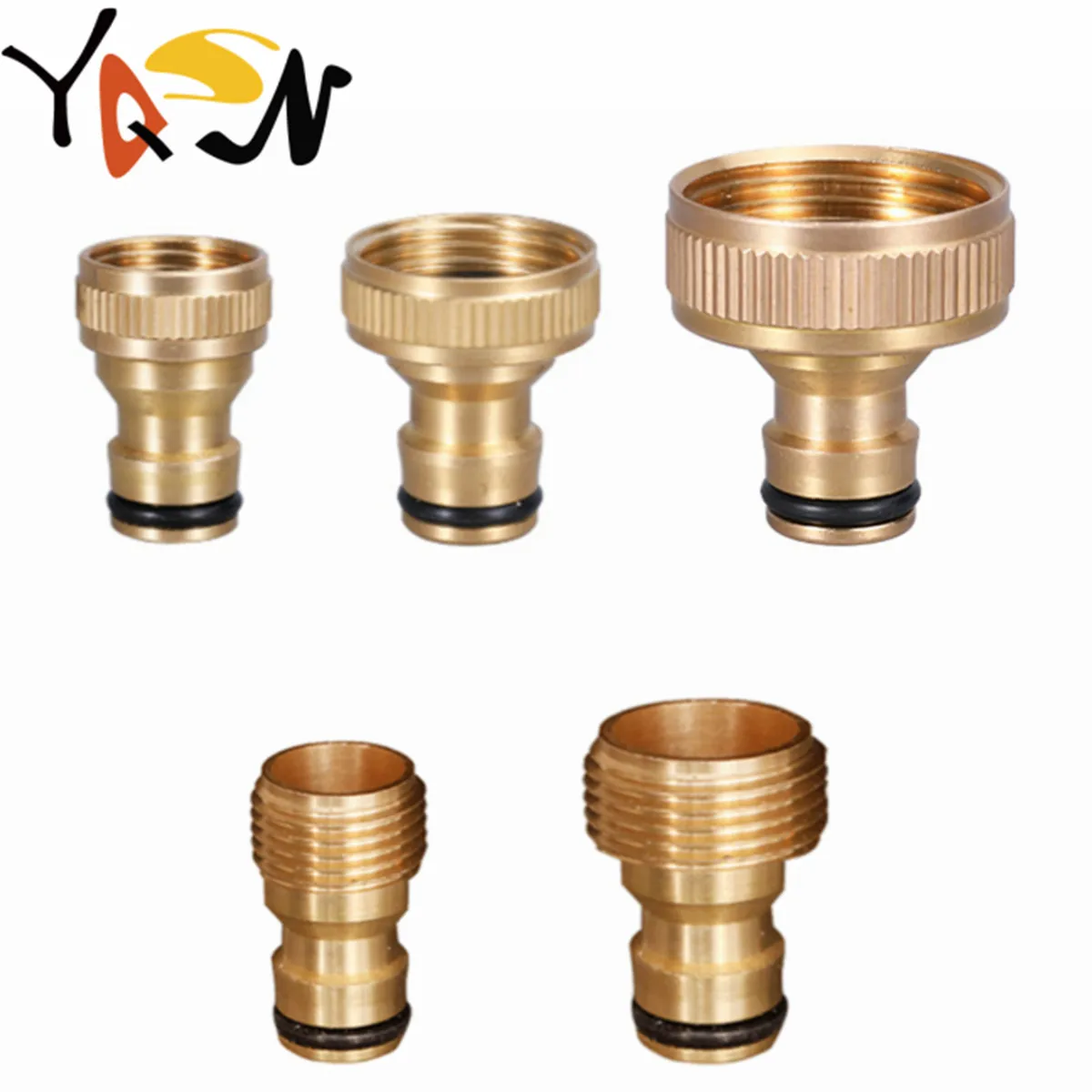 1PC-Brass-1-2-3-4-1-Inch-Thread-Quick-Connector-Garden-Irrigation ...
