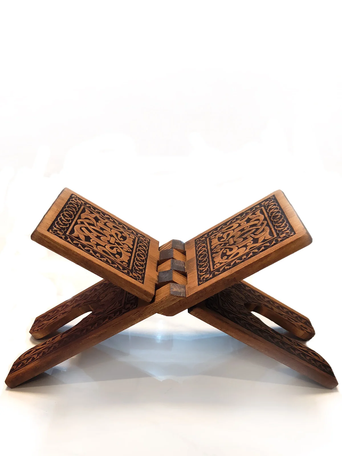 Carved Pattern Wooden Folding Book Stand, seljuk Islamic Designed ...