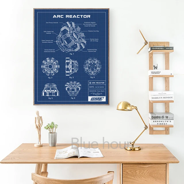 Blauwdruk Van De Iron Man Arc Reactor Iron Mans Detailed Arc Reactor