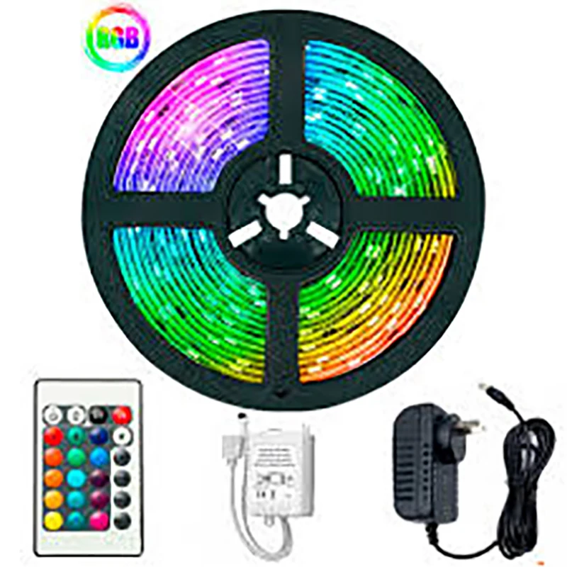 Fita Led 5m Ultra Rgb 3528 Prova D'agua + Controle Com Fonte - Led ...