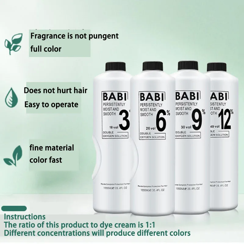 10vol - Crème au peroxyde de cheveux naturel professionnel, 1000ml ...