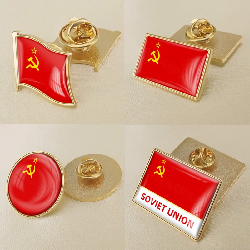 Coat Of Arms Of Cccp Ussr Soviet Union Flag Brooch Badges Lapel Pins ...
