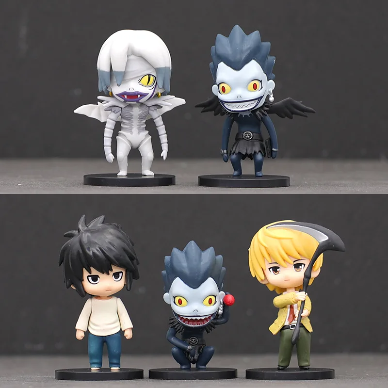 10CM DEATH NOTE Anime Figure Yagami Light PVC Action Figure L Ryuuku ...