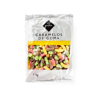 RIOBA Caramelos de goma formas surtidas ositos, plátanos y botellas ...