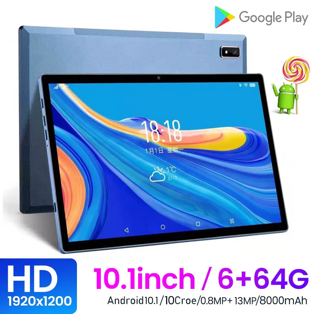 10.1 Inch 1920x1200 Tablet Android 10 Core 4G Network Wifi 6GB RAM 64GB ...