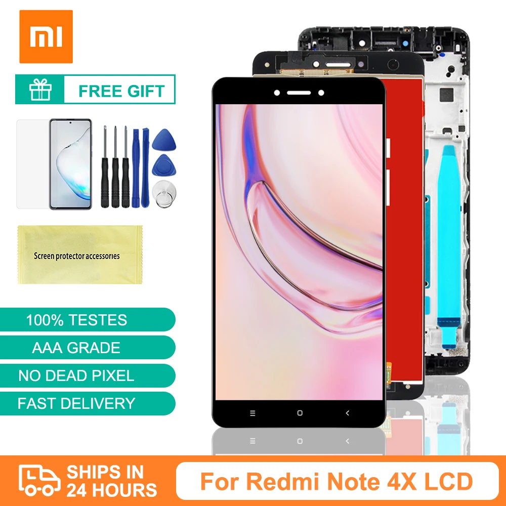 Original For Xiaomi Redmi Note 4X LCD Display Touch Screen Replacement ...