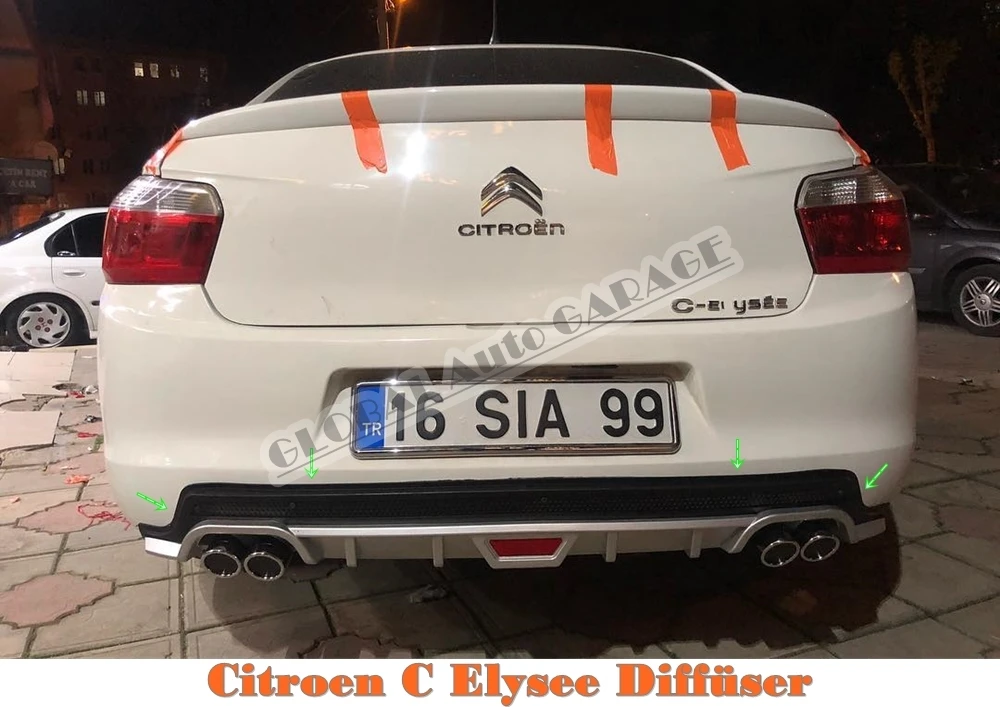 For Citroen C Elysee Diffuser Extension Rear Bumper Attachment Car ...