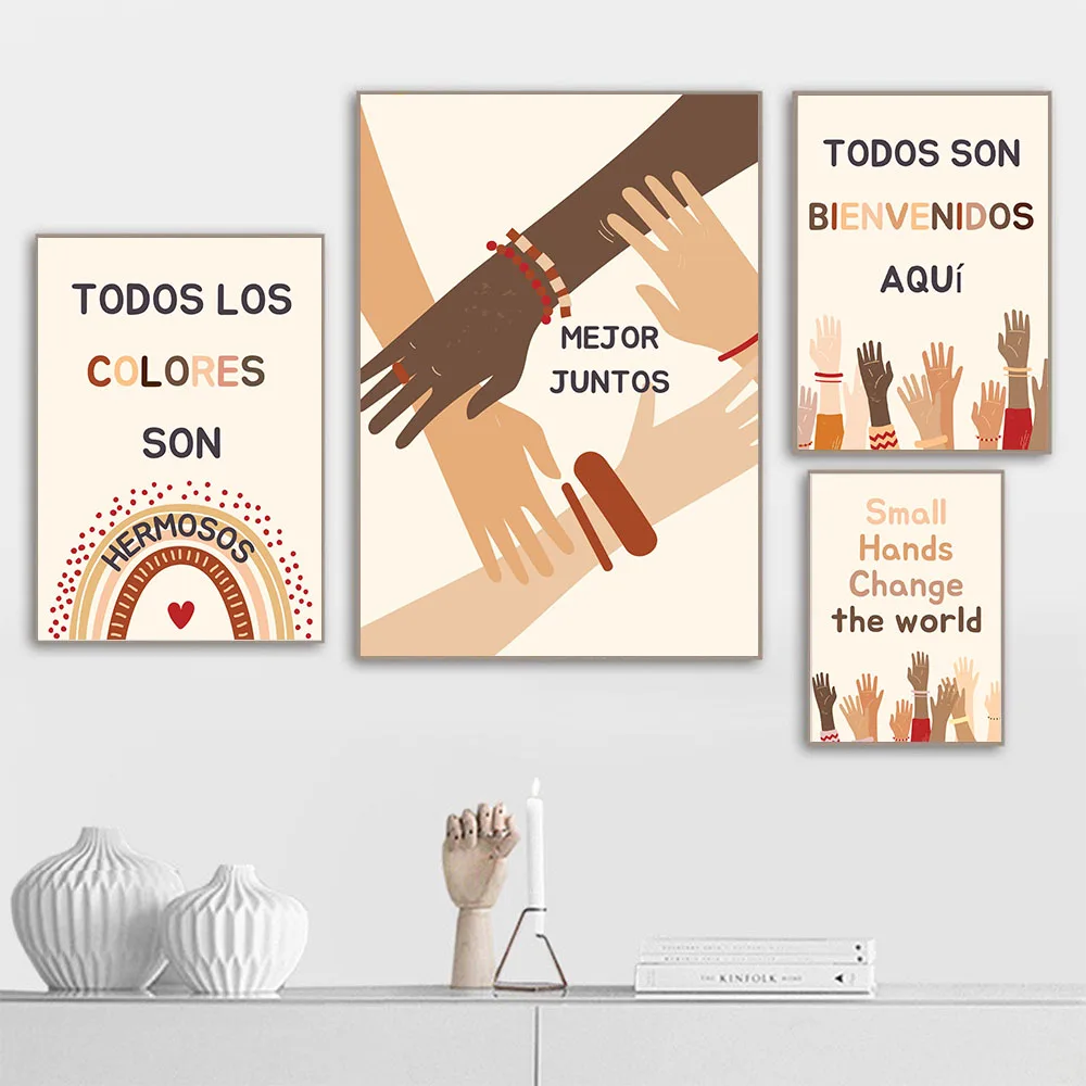 Spanish-Teacher-Digital-Classroom-Decoration-Set-Poster-Canvas-Painting ...