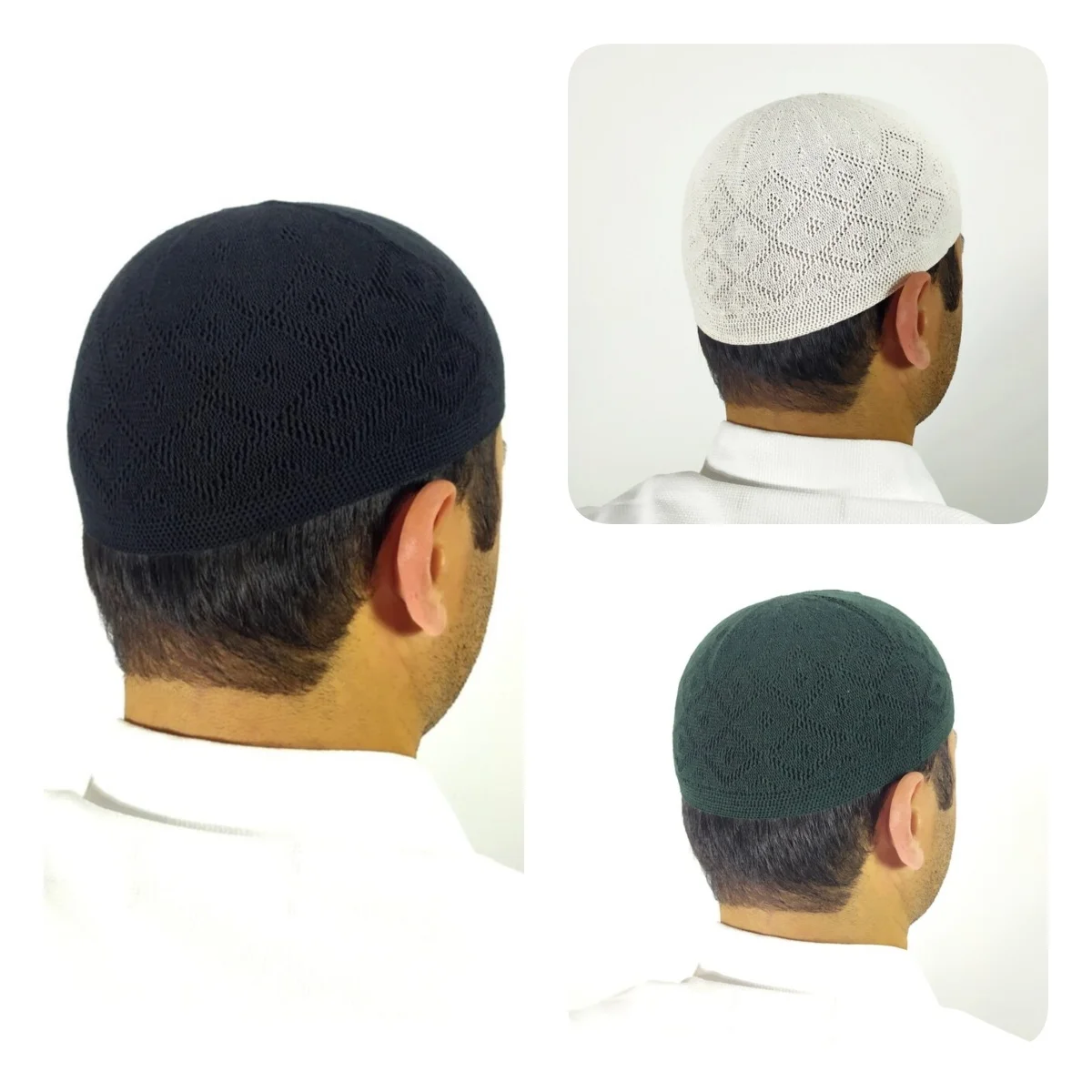 12 Pcs New Muslim Men Prayer Hats Beanie Turkish Arabic Knitted Hat ...