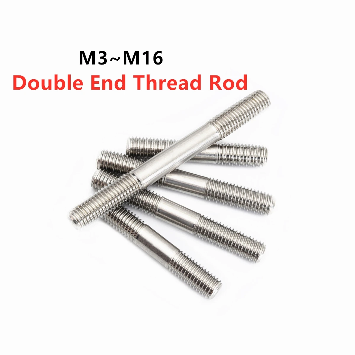 Doppel Ende Gewinde Stange Metric M3 4 5 6 8 M16 304 Edelstahl Headless ...