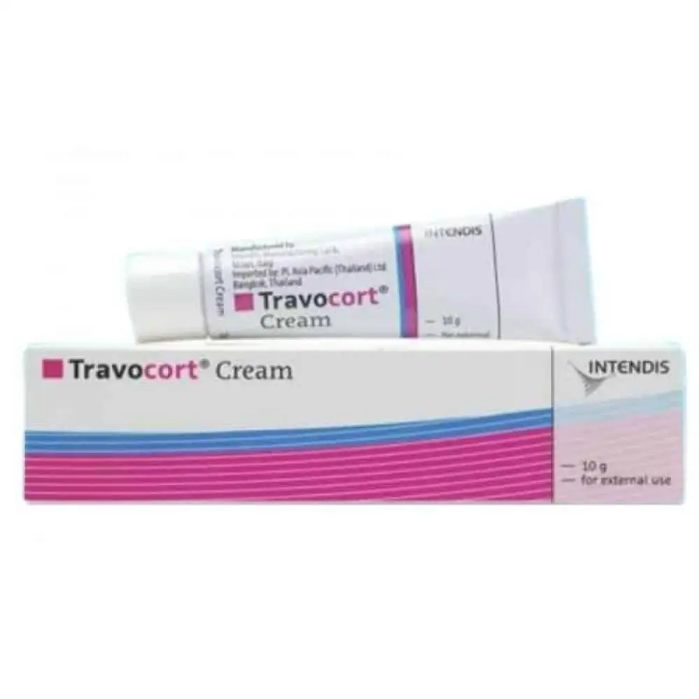 TRAVOCORT krem 15g , izokonazol nitrat ve diflukortolon valerat İçerir ...