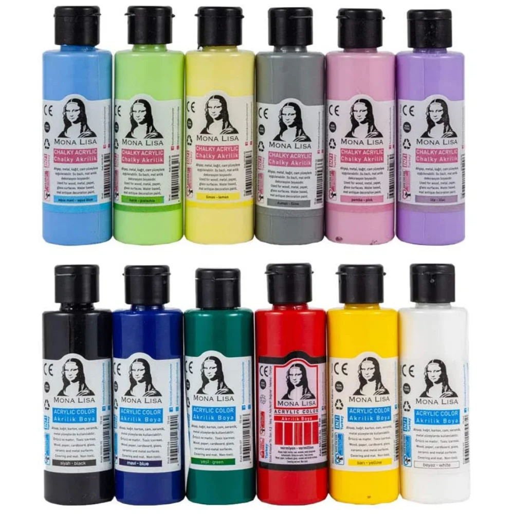 Acrylic Paint Set 18 Colors Storage Box, Rich Pigments, Non Fading, Non ...