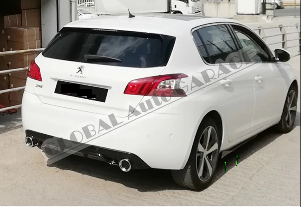 For Peugeot 308 Short Side Skirts Attachment Sill Trim Car Styling Auto ...