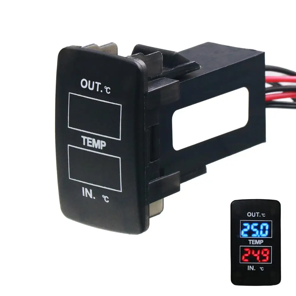 Car-internal-external-temperature-display-dual-temperature-sensors-use ...