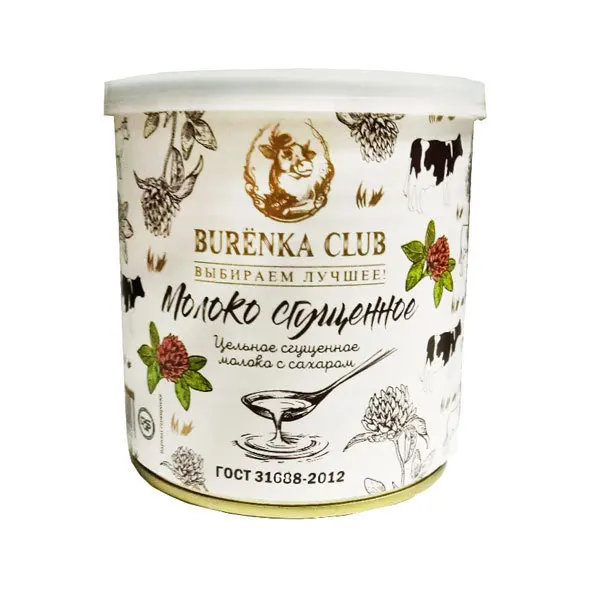 Молоко сгущенное Burenka club с сахаром 8,5% de 360 г|Leche condensada ...