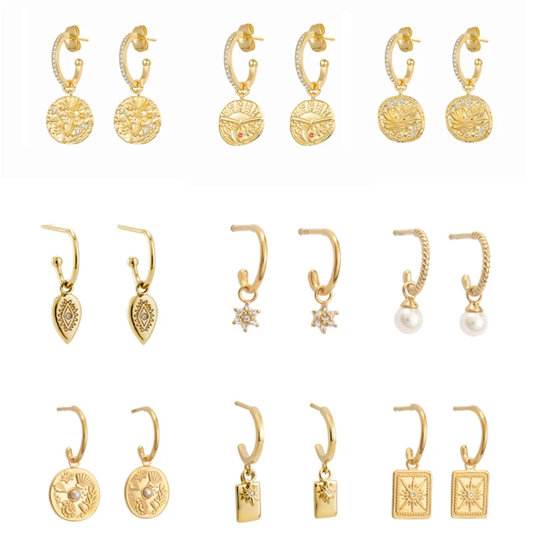 CRMYA-pendientes-colgantes-rellenos-de-oro-y-plata-para-mujer-pendiente ...