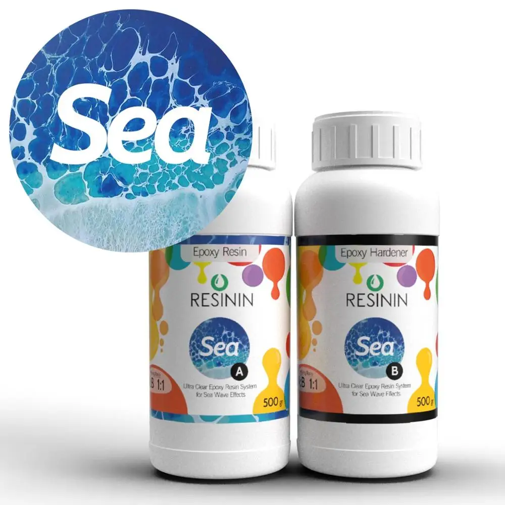 Resinin Sea 1kg Resinart Epoxy Resin-Hardener Kit AB DIY Geodeart ...