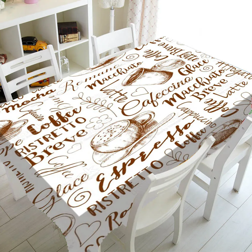 Stylish-Different-Coffee-Cocktails-Names-Sketch-Tablecloth-Table-Cloth ...
