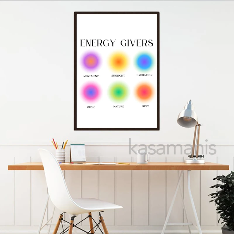 Tableau - Toile,Affiche Pastel Vintage avec nombres d'anges,Art ...