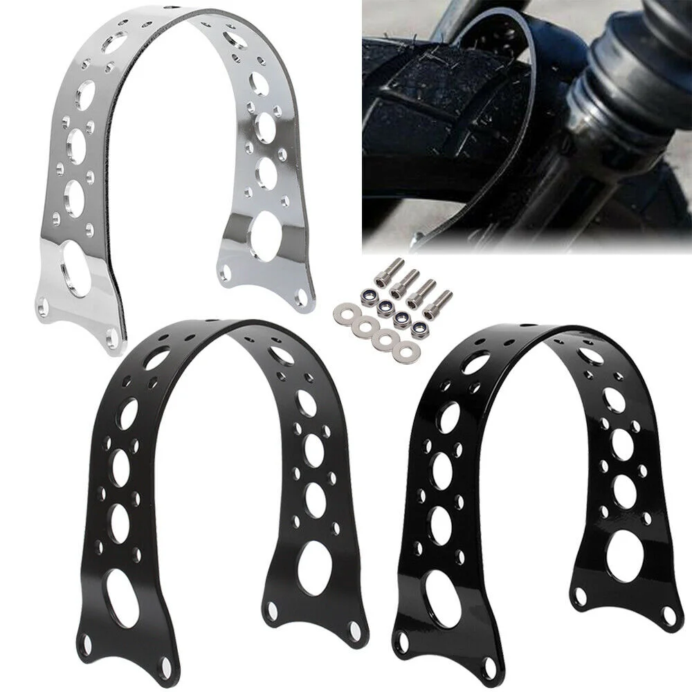 Motorcycle-Front-Fork-Fender-Brace-Tracker-Narrow-For-Harley-Sportster ...