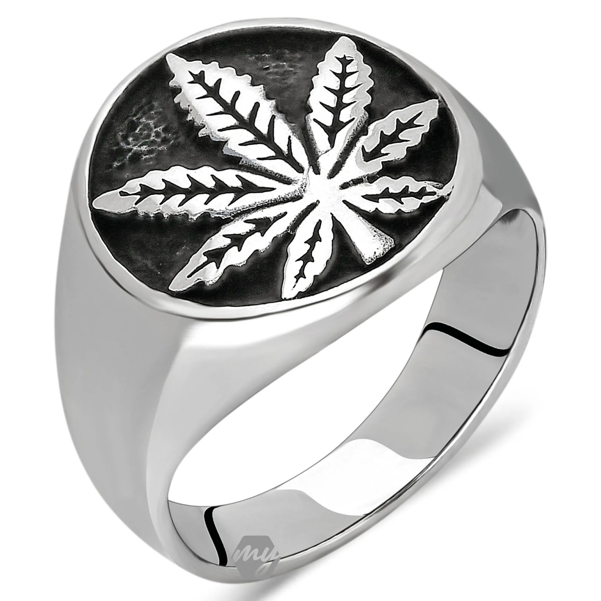 925 Sterling Silver Marijuana Weed Ring - munimoro.gob.pe