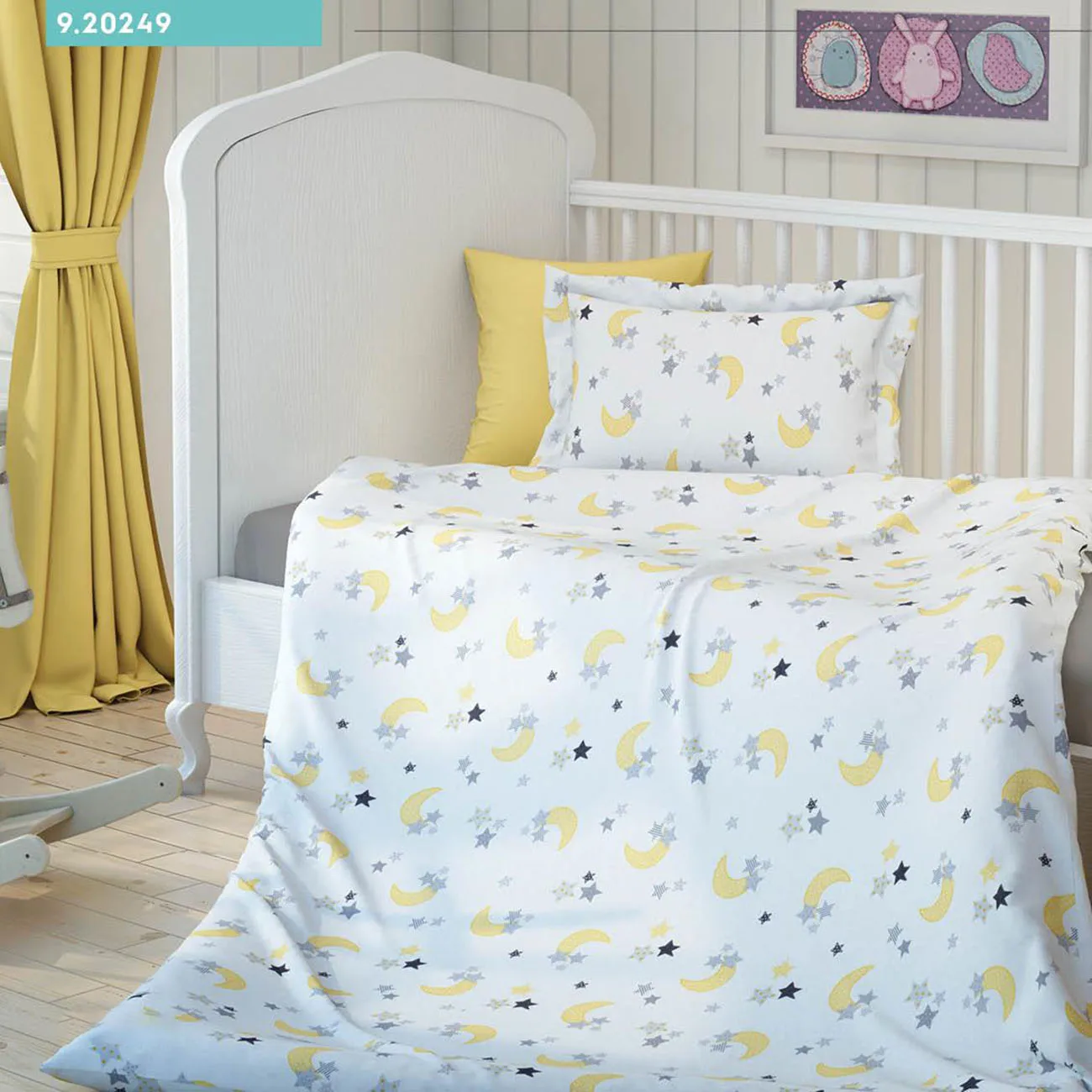 Baby-Bedding-Set-Cotton-Woven-Crib-Kid-Duvet-Cover-Pillowcase-Bedsheet ...