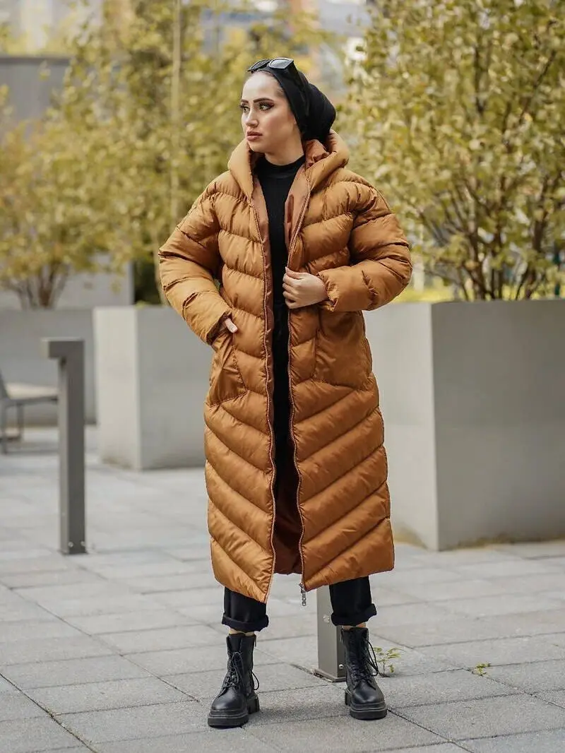 Hijap-woman-winter-coat-Hooded-Long-Inflatable-Jacket-Muslim-women ...
