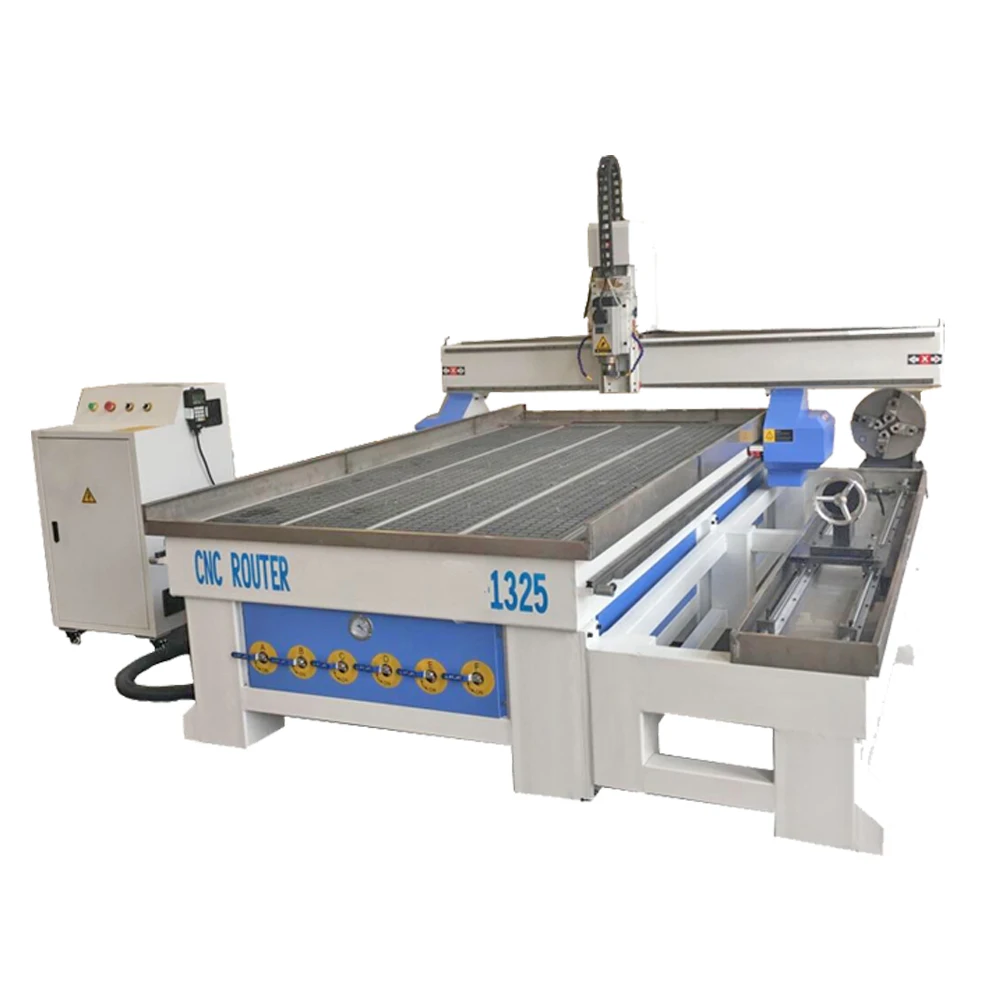 4axis Cnc Wood Router Milling Turning Machine 4'x8' With 5HP Air ...