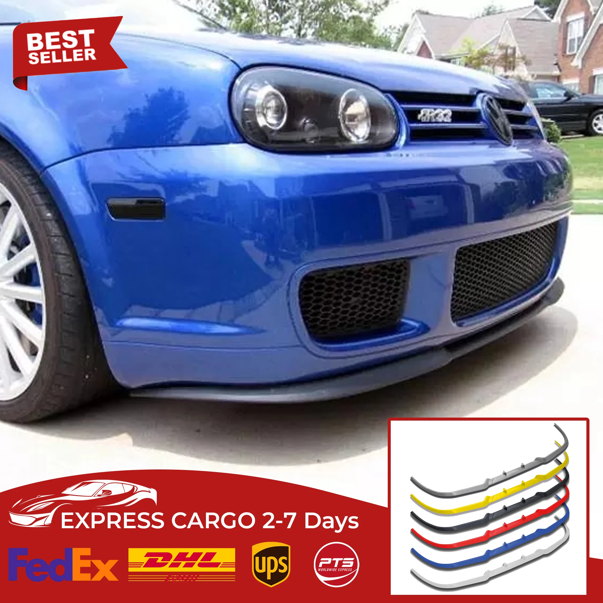 For-VW-GOLF-R32-MK4-CUPRA-R-FRONT-SPOILER-BUMPER-LIP-Euro-Spoiler-Lip ...