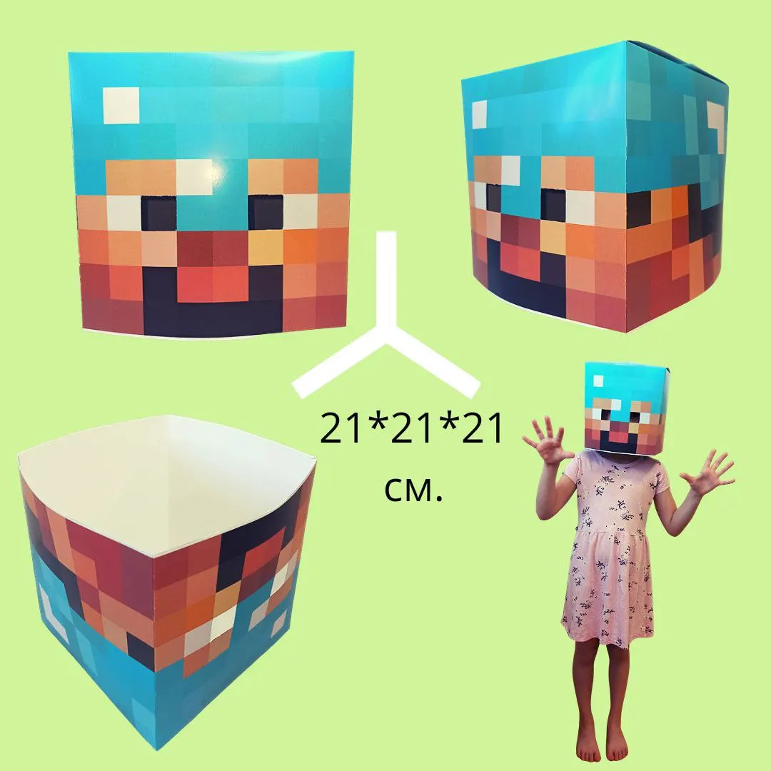 Minecraft Helmet On Steve