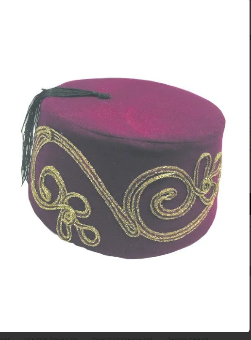 Authentic folk Turkish Fes Fez, oryantal Tarboosh, exotic Ottoman şapka