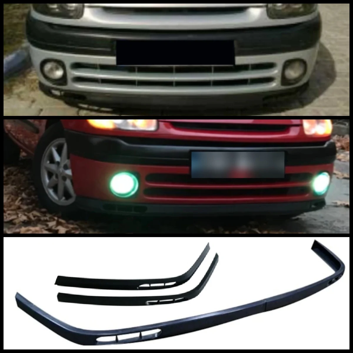 For-Renault-Clio-MK2-Laguna-Model-Front-Bumper-Lip-Universal-2pcs ...
