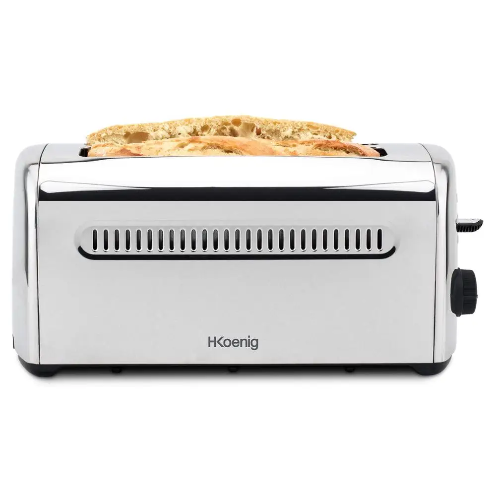 H.KOENIG TOS32 toaster 1500W, 2 long slots, up to 4 slices, 7 levels, 3 ...