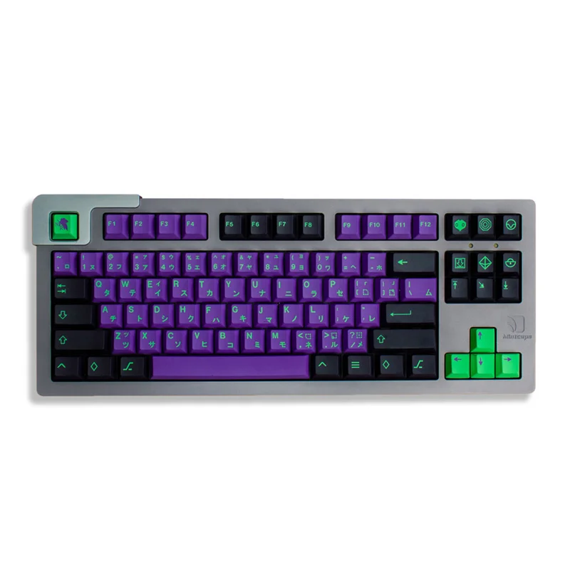 EVA-01-Mechanical-Keyboard-Keycaps-PBT-23-129-Keys-Cherry-Profile-DYE ...