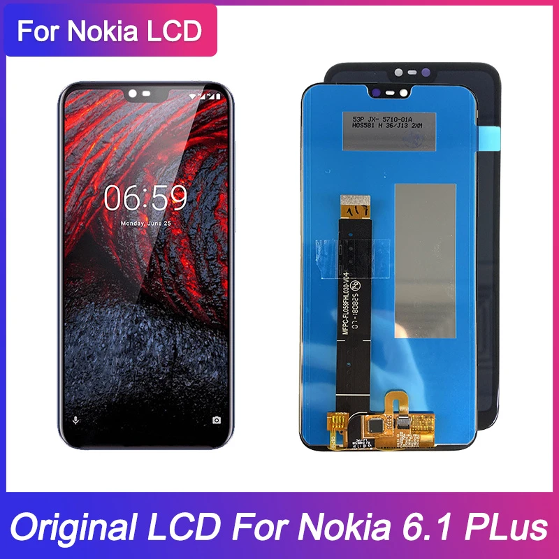 Original Lcd For Nokia 6.1 Plus Display Touch Screen Digitizer Assembly ...