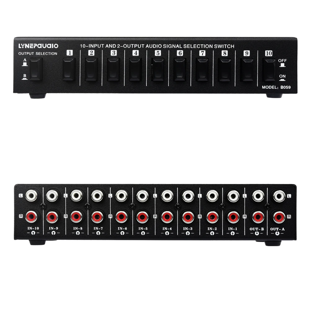 10 In 2 Or 2 In 10 Out Audio Signal Selection Switcher Audio Switcher Speaker Switcher Two Way