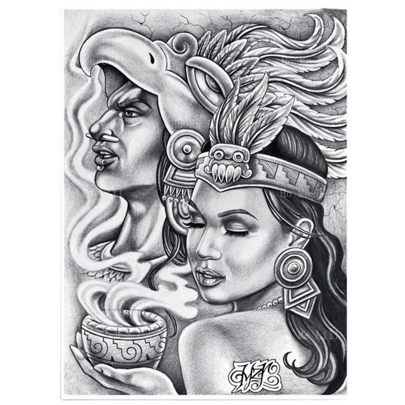 Aztec Queen Drawings