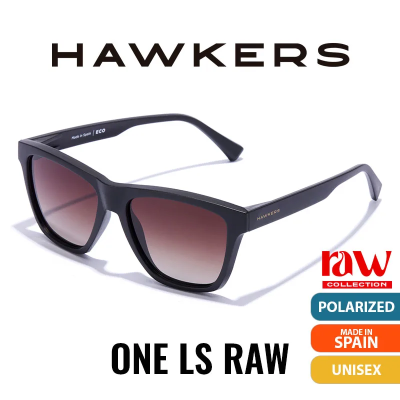 HAWKERS Gafas de sol POLARIZADAS Black Slate Wolf Eco ONE LS RAW para ...