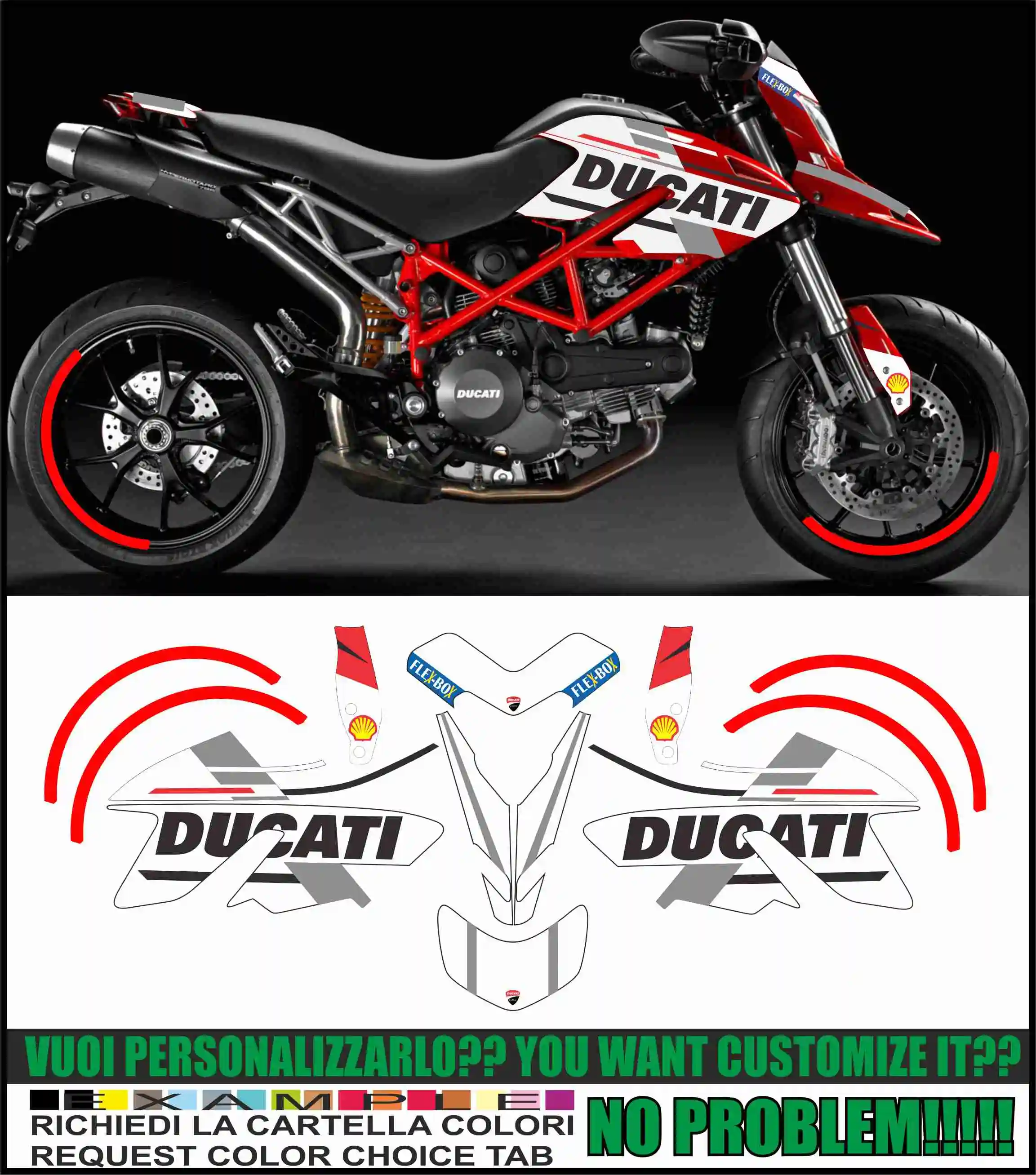 Hypermotard 796 1100 Moto Gp 2018 Tribute Replica Stickers Adesivi ...
