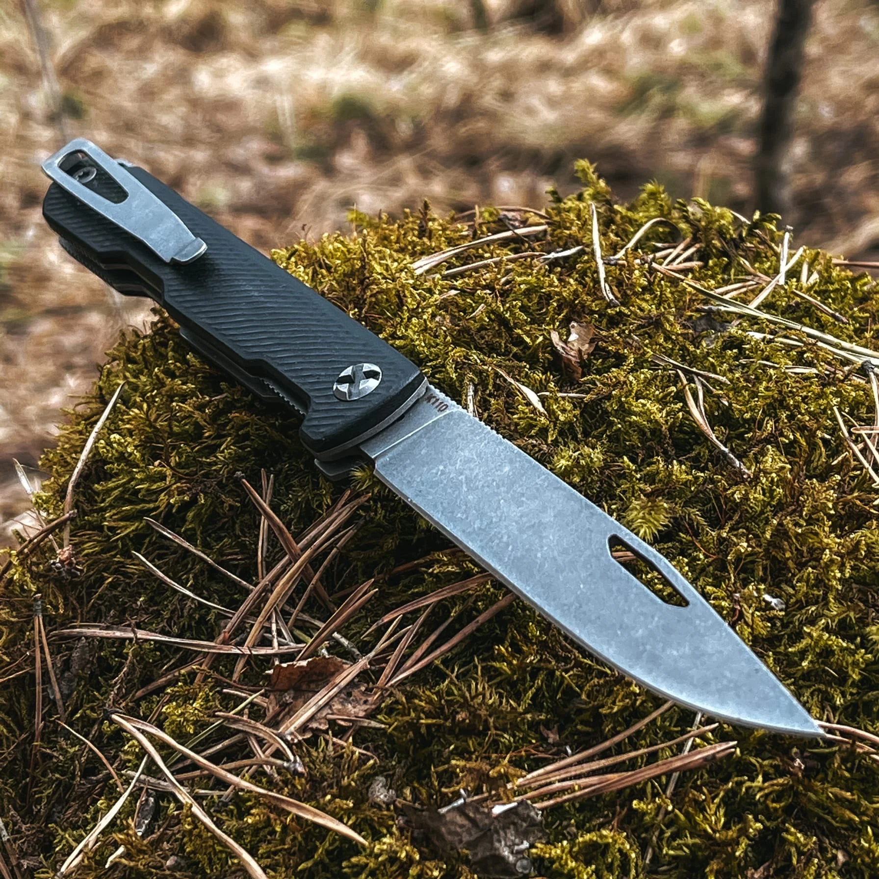 Couteau pliant pour aviation, simple K110 grès G10, roulements noirs ...