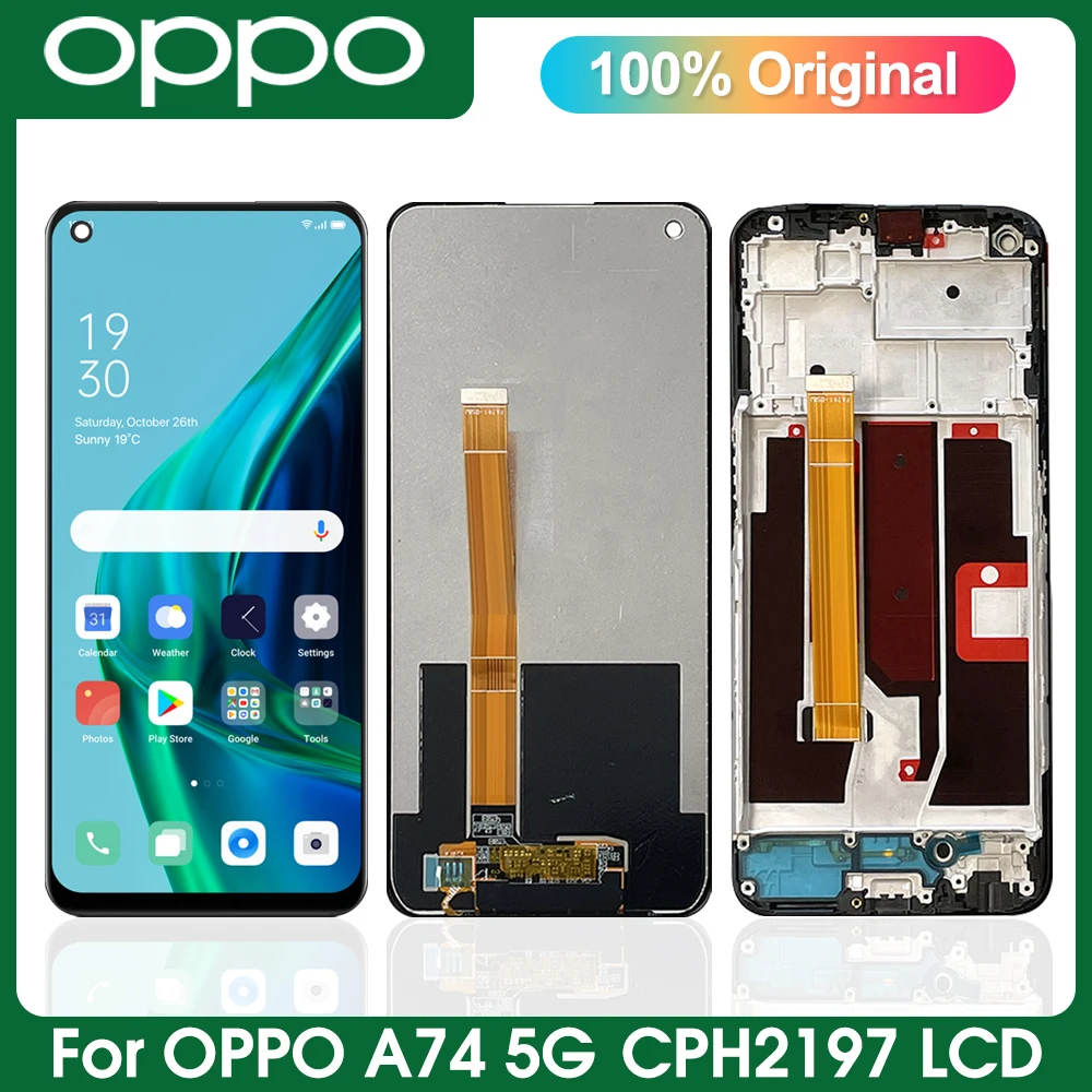 6.5" Original For Oppo A74 5G LCD Display Replacement+Touch Screen Digitizer, For OppoA74 5G ...