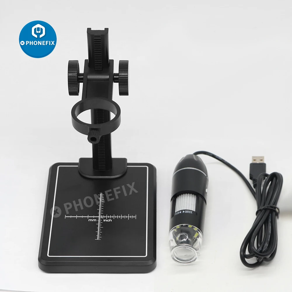 Professional Repair USB Digital Microscope 1600X 8 LEDs 2MP Electronic ...
