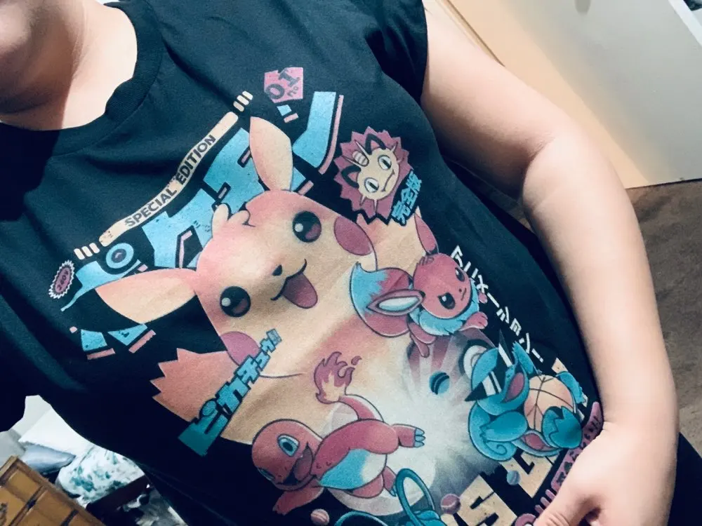 Flash Pokemon Pikachu Tortoise Print T-Shirt - KawaiiMerch.com