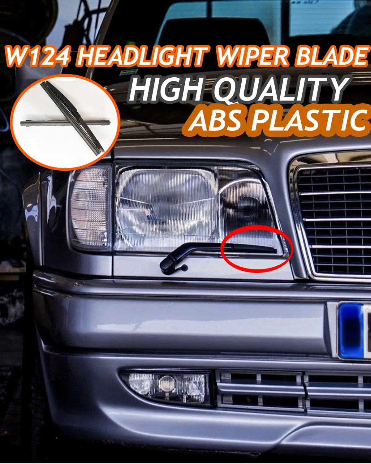 For-Mercedes-BENZ-W124-C124-A124-S124-Headlight-Wiper-Blade-2-Piece ...