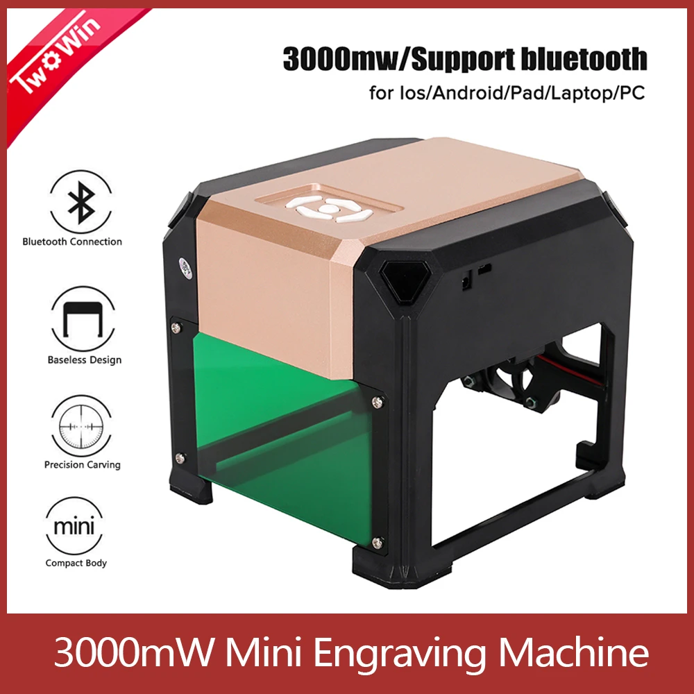 3000mW Gravur Maschine Mini CNC Maschine Desktop Laser Stecher 3w DIY ...