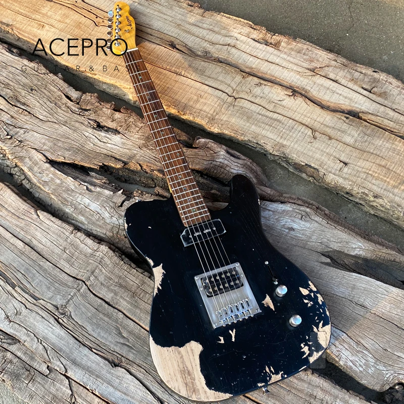 Acepro-Guitarra-el-ctrica-con-cuerpo-de-ceniza-afinadores-Grover ...