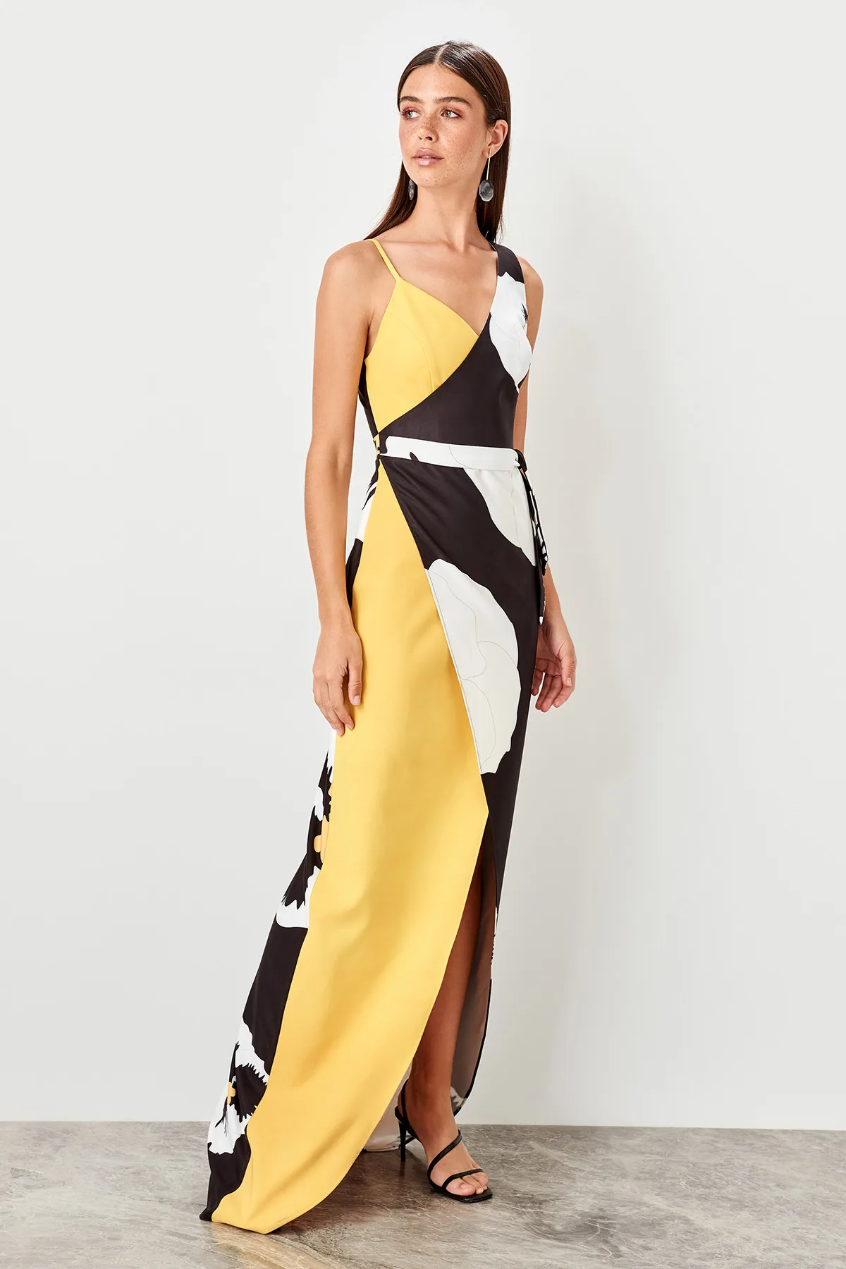 Trendyol Flower Pattern Evening Dress TPRSS19AE0028|Evening Dresses ...